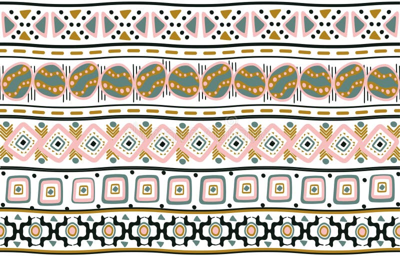 Geometric Ethnic Embroidery Pattern Traditional Tribal Navajo Seamless ...