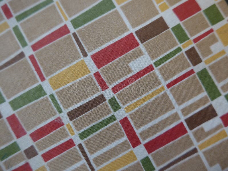 Fabric Pattern in Nostalgic Retro Style Stock Image - Image of ...