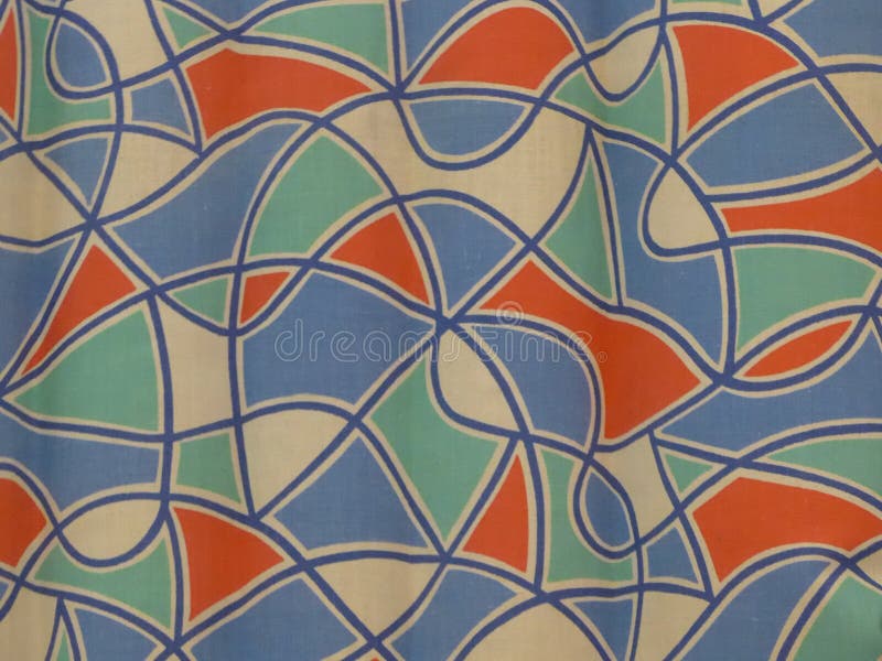Fabric Pattern in Nostalgic Retro Style Stock Image - Image of retro ...