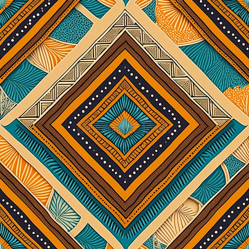 Fabric Pattern, Seamless Pattern, Batik Cloth Stock Illustration ...