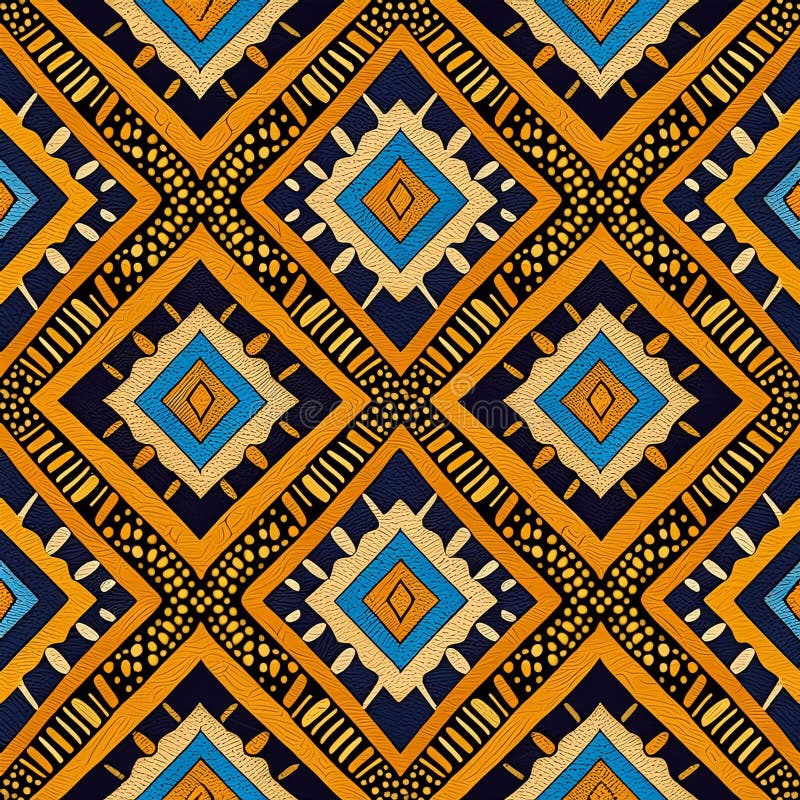 Fabric Pattern, Seamless Pattern, Batik Cloth Stock Illustration ...