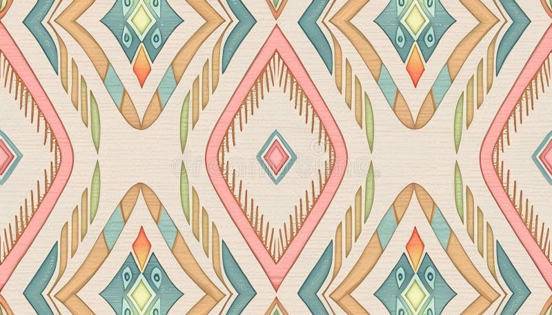 Fabric Pattern, Seamless Pattern, Batik Cloth Stock Illustration ...