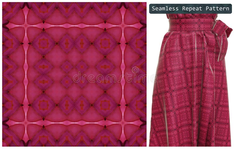 Fabric Pattern Texture Pink Monochrome with Saved Path, Seamless Repeat ...