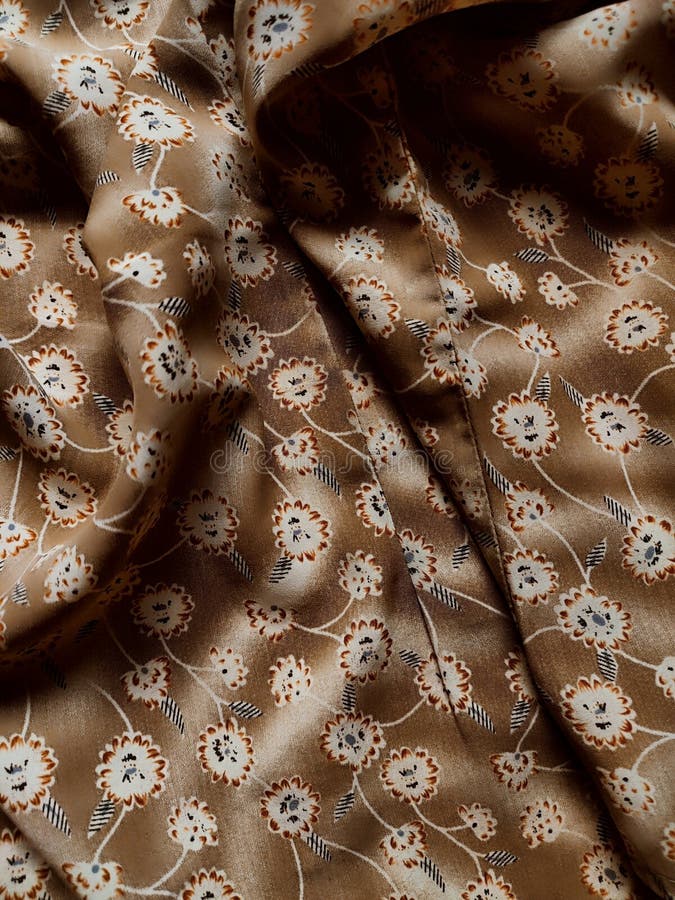 Fabric Patterns and Backgrounds with Leaf and Flower Motifs Stock Image ...