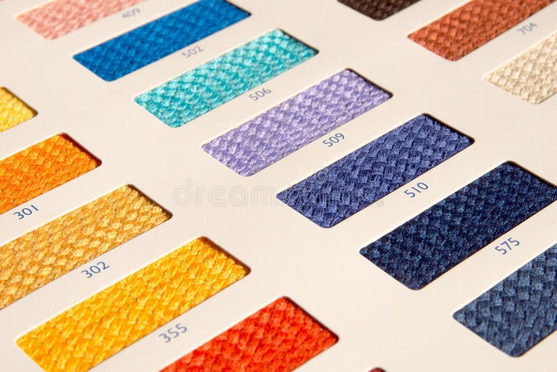 Fabric Patterns - Color Card Stock Image - Image of customer, space ...