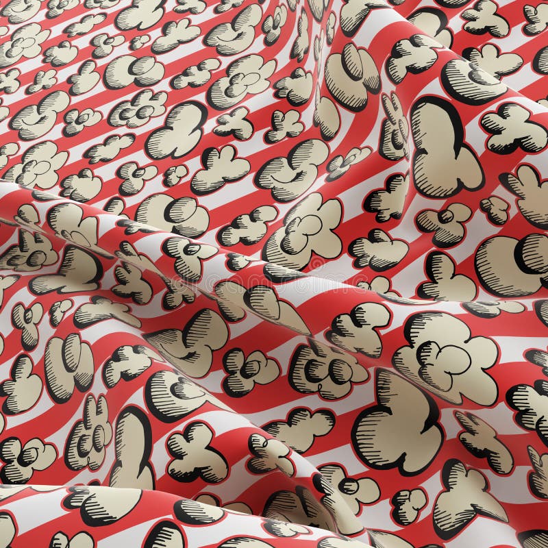 Fabric with Popcorn Pattern for Background Stock Image - Image of ...