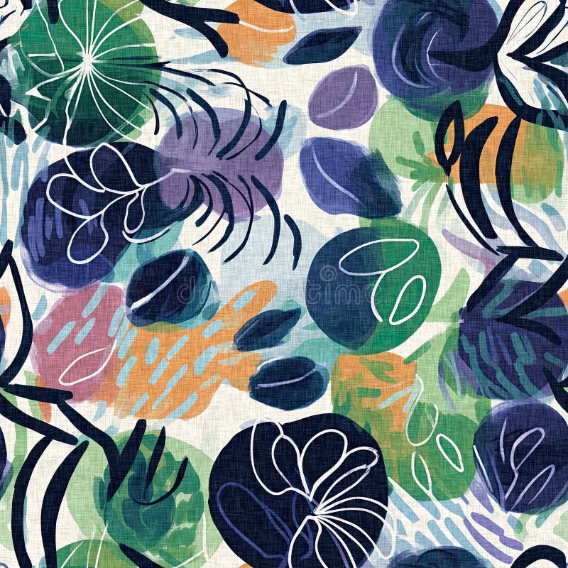 Fun Modern Pattern Clash Fabric Print for Summer Beach Textile Designs ...