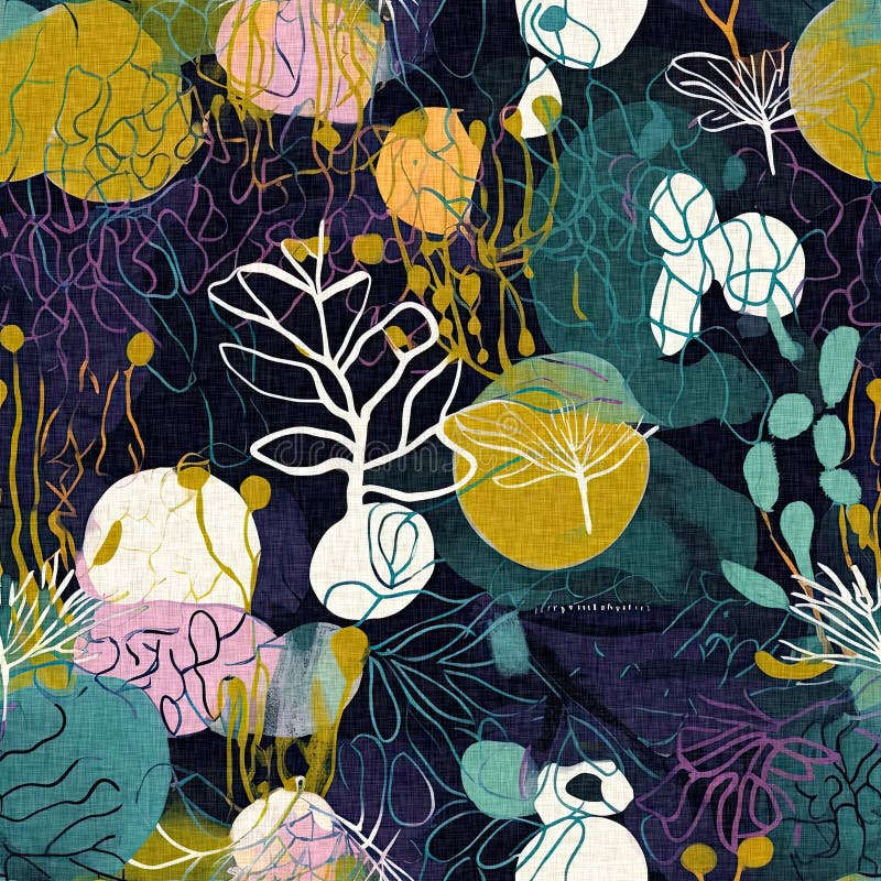 Fun Modern Pattern Clash Fabric Print for Summer Beach Textile Designs ...