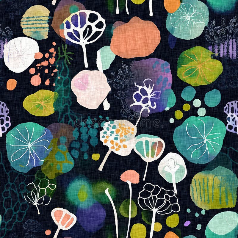 Fun Modern Pattern Clash Fabric Print for Summer Beach Textile Designs ...