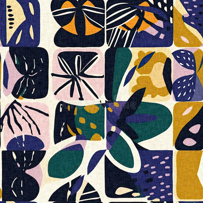 Fun Modern Pattern Clash Fabric Print for Summer Beach Textile Designs ...