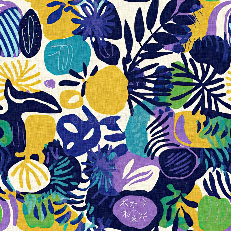 Fun Modern Pattern Clash Fabric Print for Summer Beach Textile Designs ...