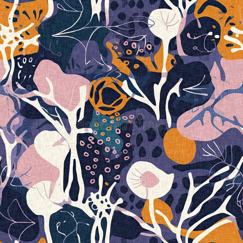 Fun Modern Pattern Clash Fabric Print for Summer Beach Textile Designs ...