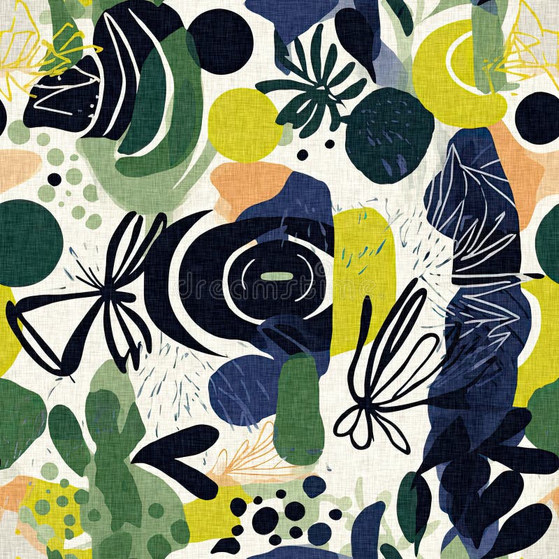 Fun Modern Pattern Clash Fabric Print for Summer Beach Textile Designs ...