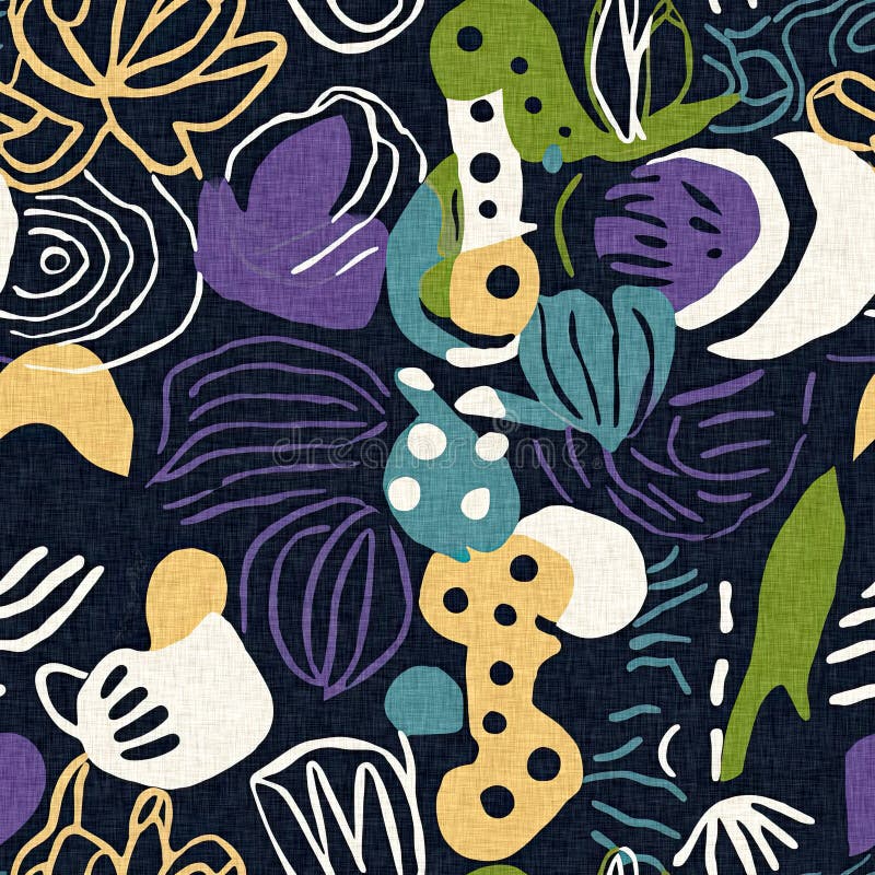 Fun Modern Pattern Clash Fabric Print for Summer Beach Textile Designs ...