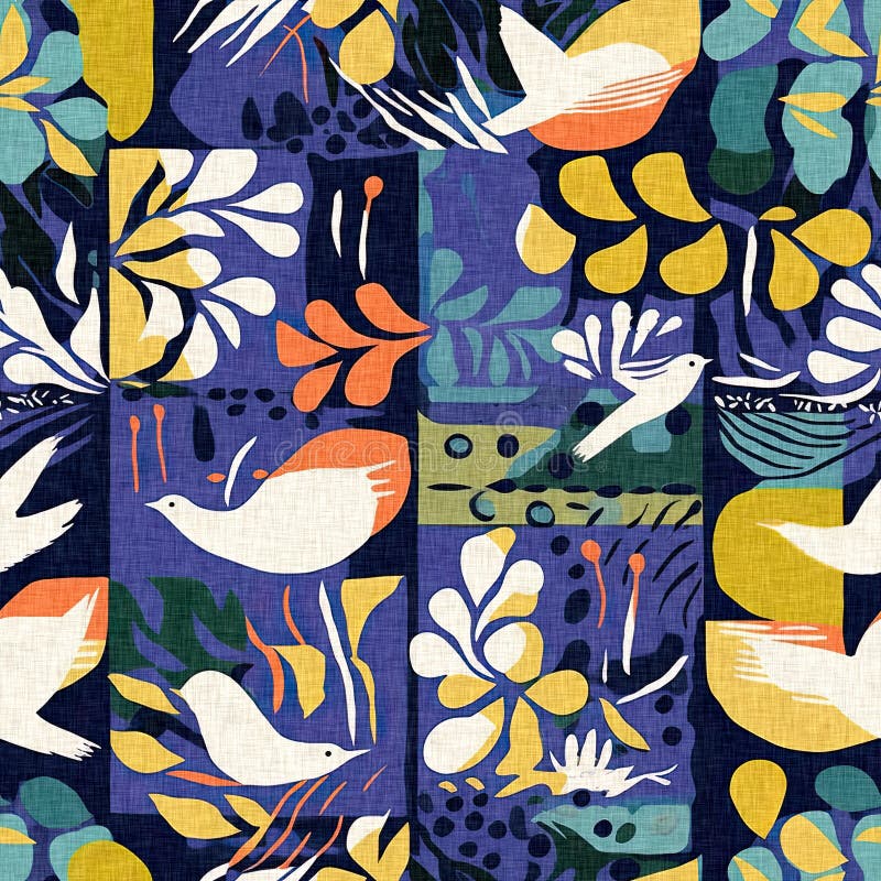 Fun Modern Pattern Clash Fabric Print for Summer Beach Textile Designs ...