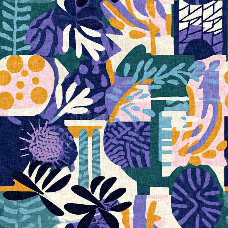 Fun Modern Pattern Clash Fabric Print for Summer Beach Textile Designs ...
