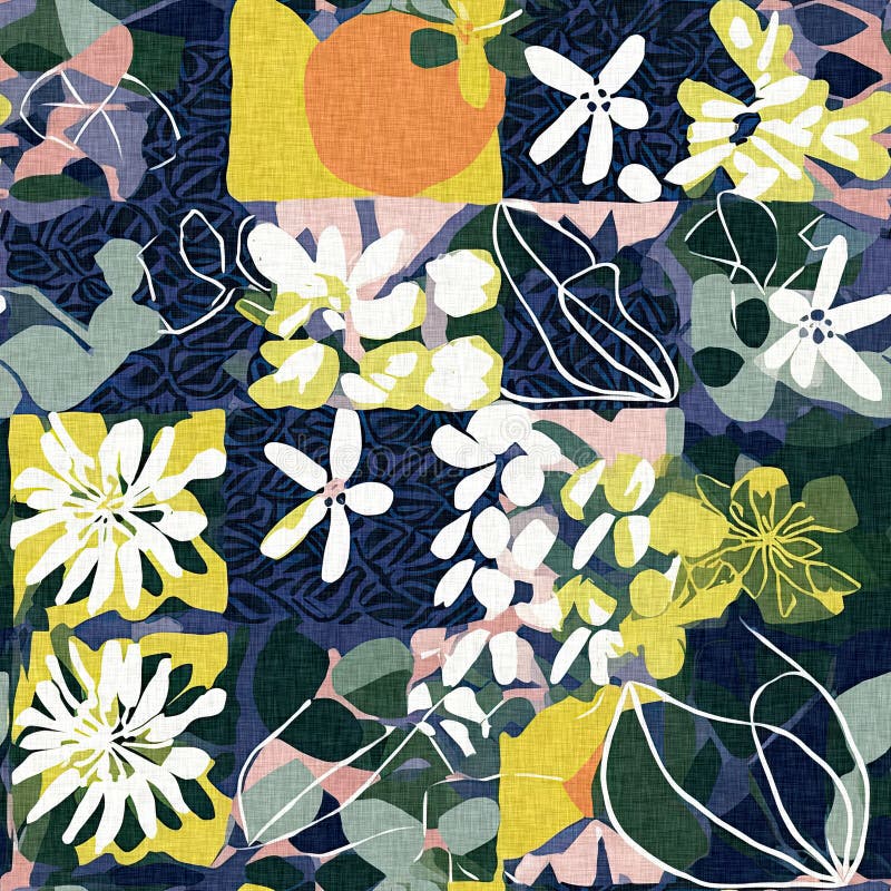 Fun Modern Pattern Clash Fabric Print for Summer Beach Textile Designs ...