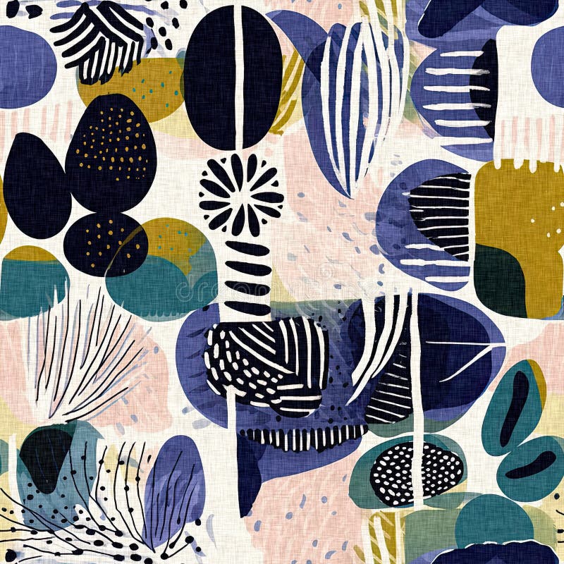 Fun Modern Pattern Clash Fabric Print for Summer Beach Textile Designs ...