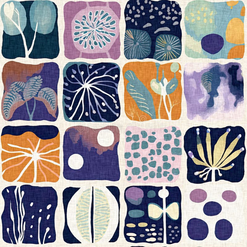 Fun Modern Pattern Clash Fabric Print for Summer Beach Textile Designs ...
