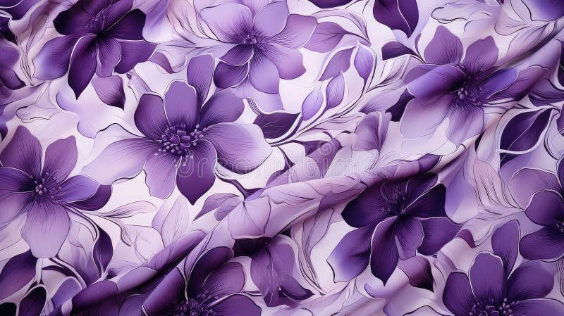 Fabric Purple Floral Pattern Stock Illustration Illustration Of Arranged Design 314893307