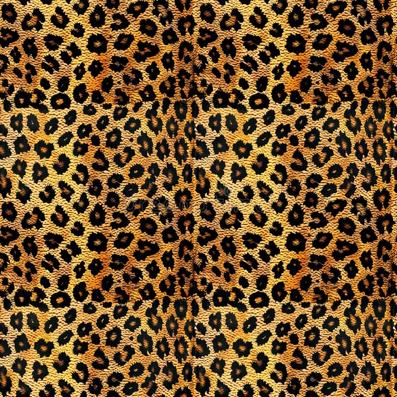 Leopard Print Fabric with Black Spots Seamless Stock Illustration ...