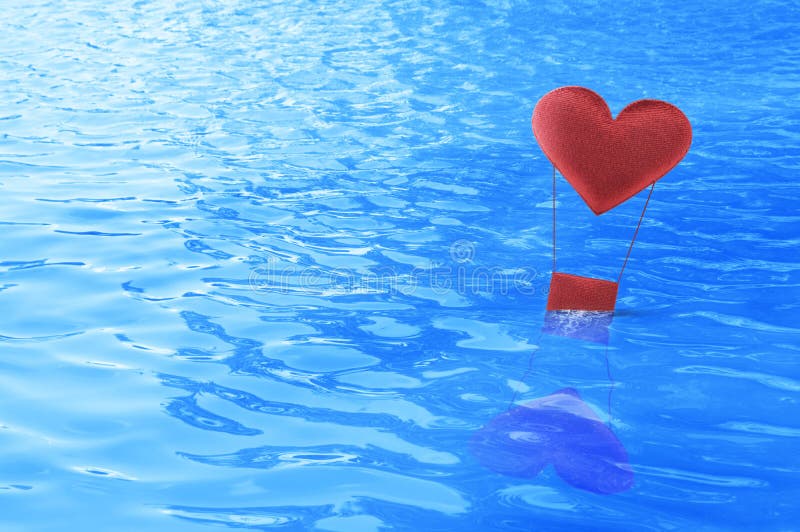 The Heart Float In Space.Imagine For Planet Of Love. Stock Image ...