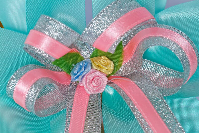 Fabric ribbon roses. stock image. Image of wrap, giftwrapping - 39031053