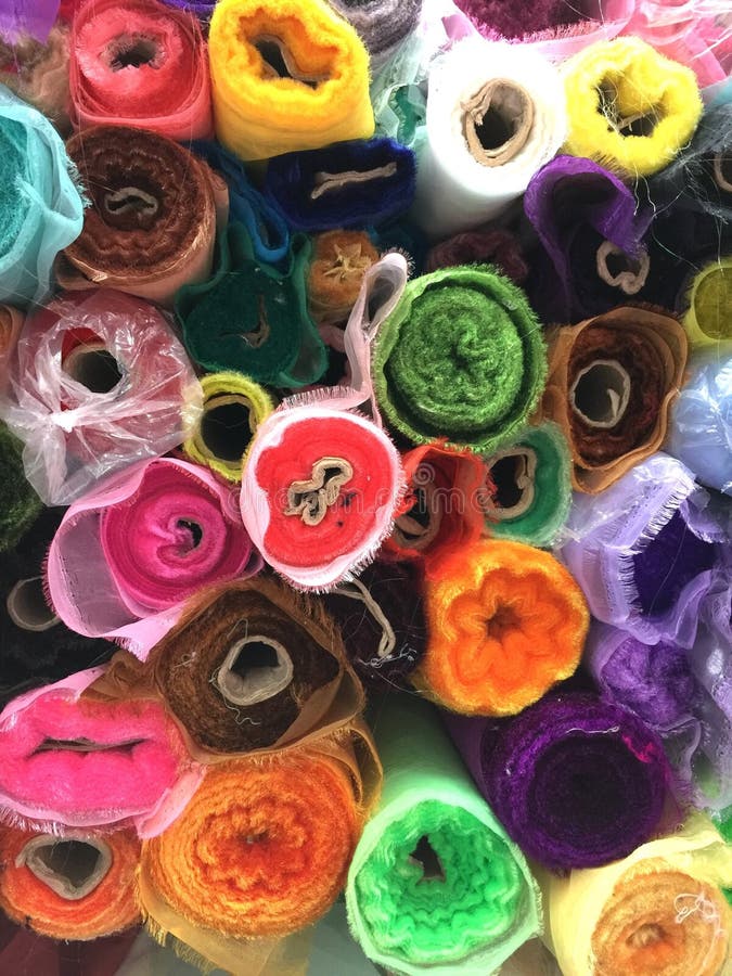 Fabric Roll in Fabric Store Stock Photo - Image of lace, roll: 105154022