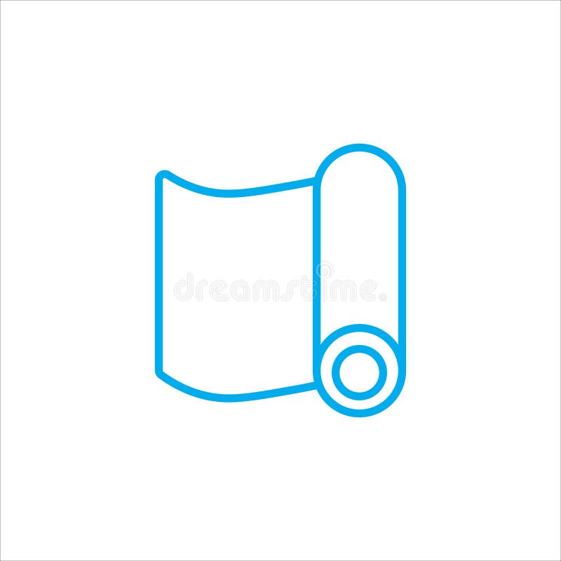 Fabric Roll, Wallpaper Icon Vector Illustration Stock Vector ...