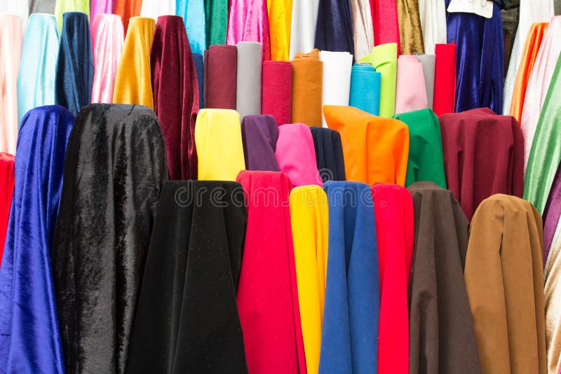 Fabric Rolls Galore stock image. Image of retail, diminishing - 31235859