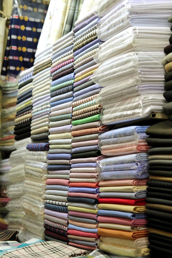 Fabric for Sale at Market stock image. Image of display - 17464045
