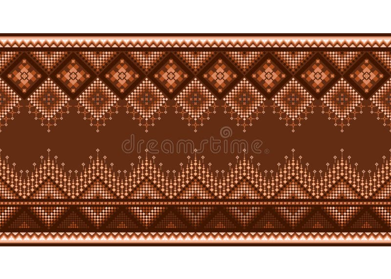 Fabric Sameless Pixel Pattern, Boho Indian Texture, Embroidery Design ...