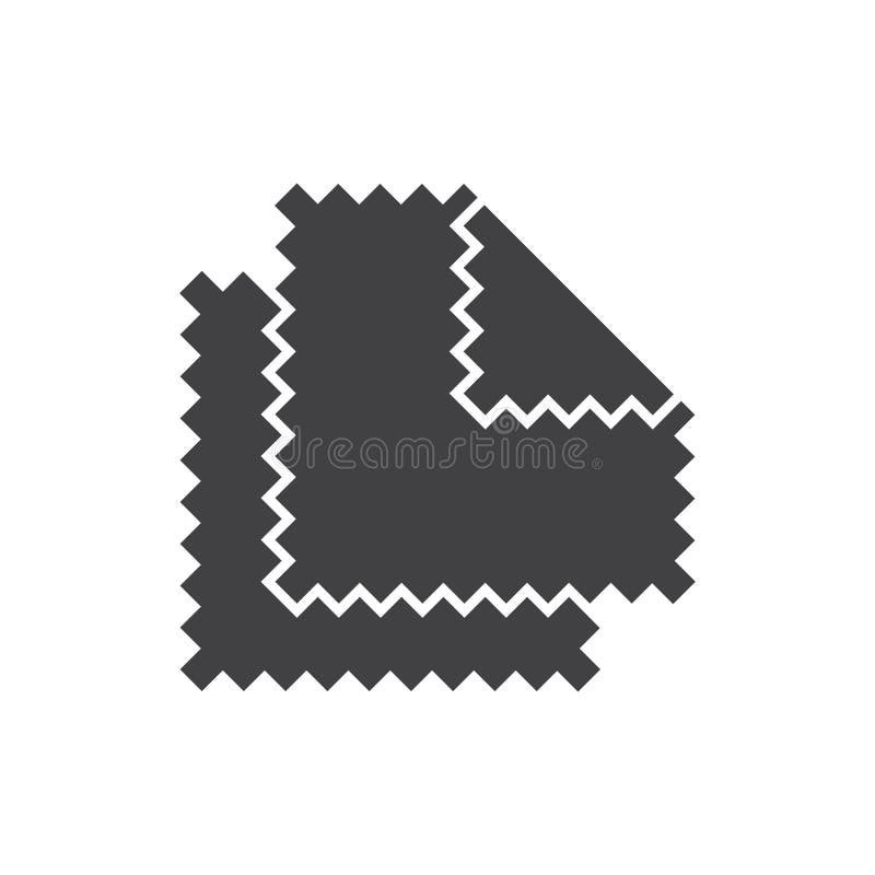 Fabric Sample Icon, Sample Material Textile Icon. Vector Illustration ...
