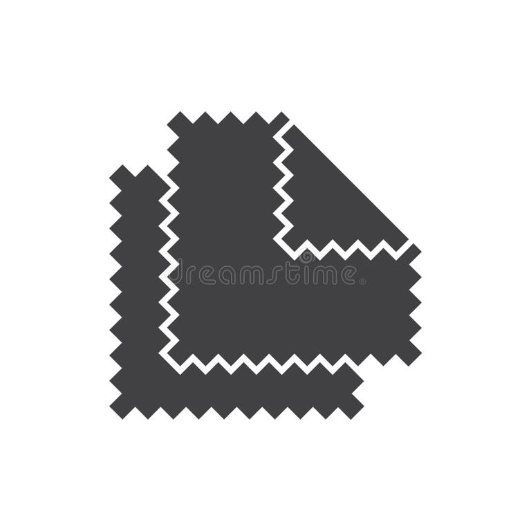 Fabric Sample Icon, Sample Material Textile Icon. Vector Illustration ...