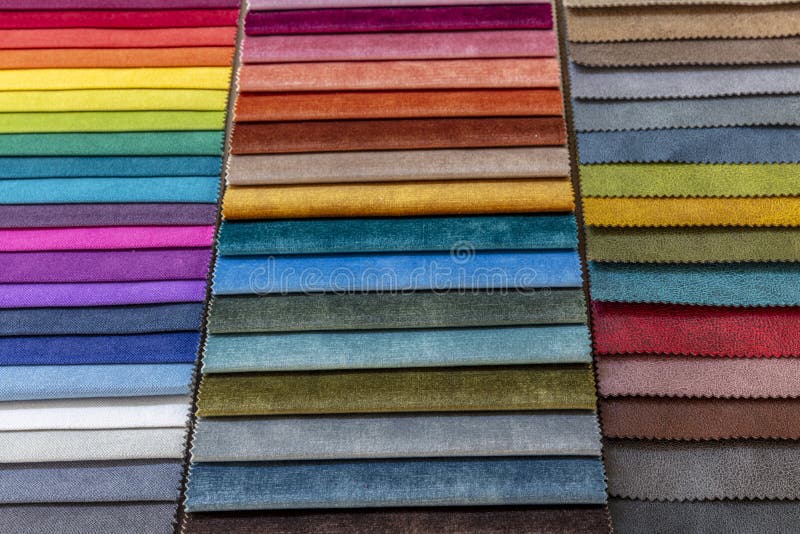 Fabric Sampler. Textile Samples Color Chart. Background Pantone Color ...