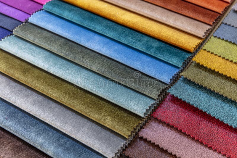 Fabric Sampler. Textile Samples Color Chart. Background Pantone Color ...