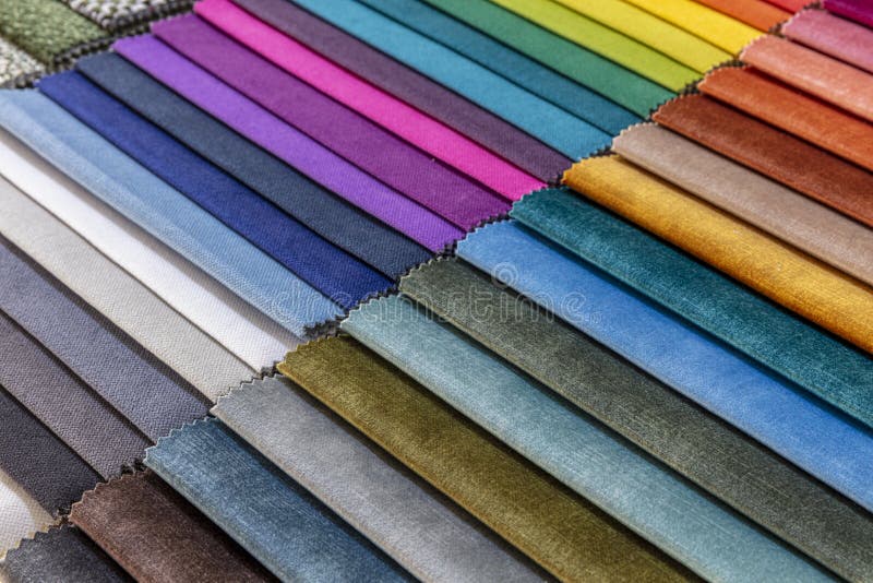Fabric Sampler. Textile Samples Color Chart. Background Pantone Color ...