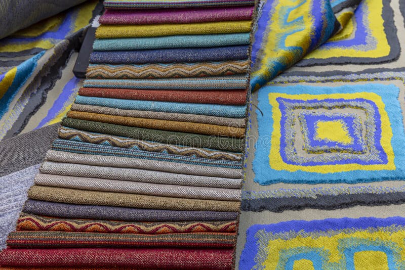 Fabric Sampler. Textile Samples Color Chart. Background Pantone Color ...