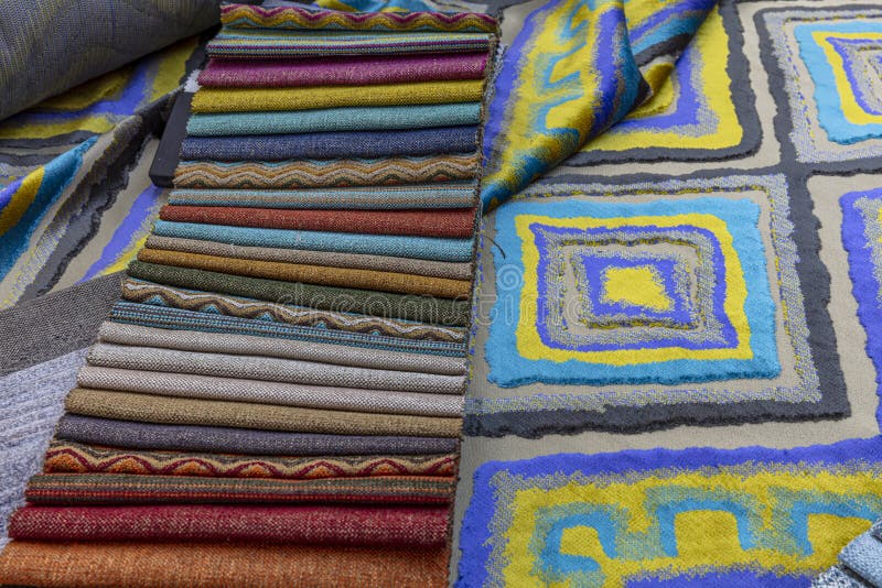 Fabric Sampler. Textile Samples Color Chart. Background Pantone Color ...