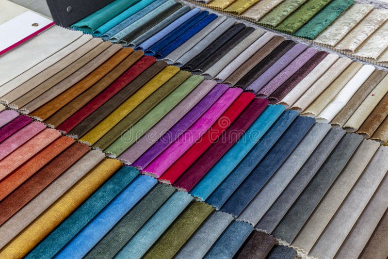 Fabric Sampler. Textile Samples Color Chart. Background Pantone Color ...