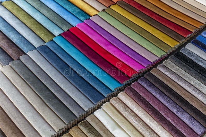 Fabric Sampler. Textile Samples Color Chart. Background Pantone Color ...