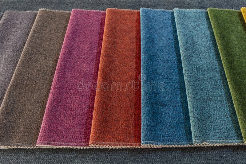 Fabric Sampler. Textile Samples Color Chart. Background Pantone Color ...
