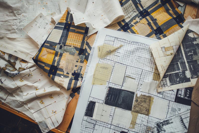 Fabric Samples and Designs stock illustration. Illustration of grid ...