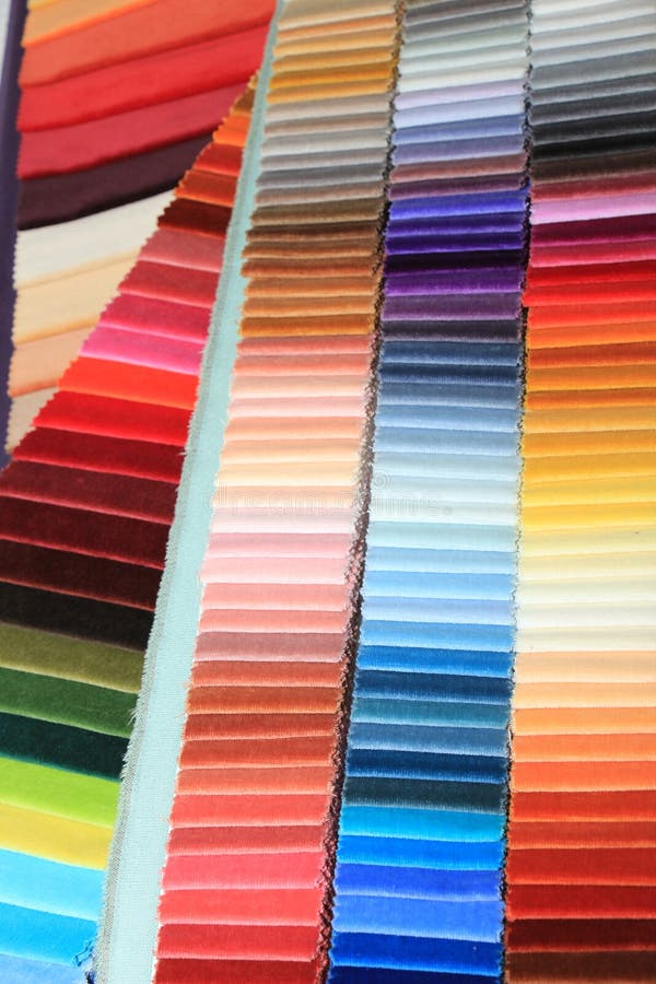 Fabric samples in a store stock photo. Image of samples - 64508650