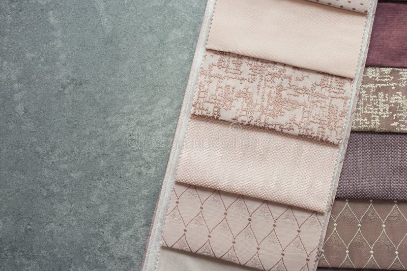 Fabric Samples on the Table. the Designer Workplace Concept Stock Photo ...