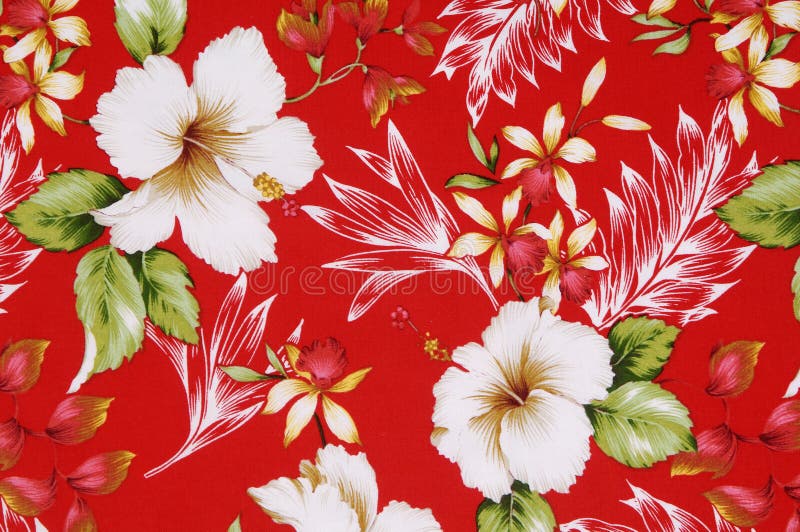Fabric with Red Floral Pattern Stock Image - Image of curve, gentle ...
