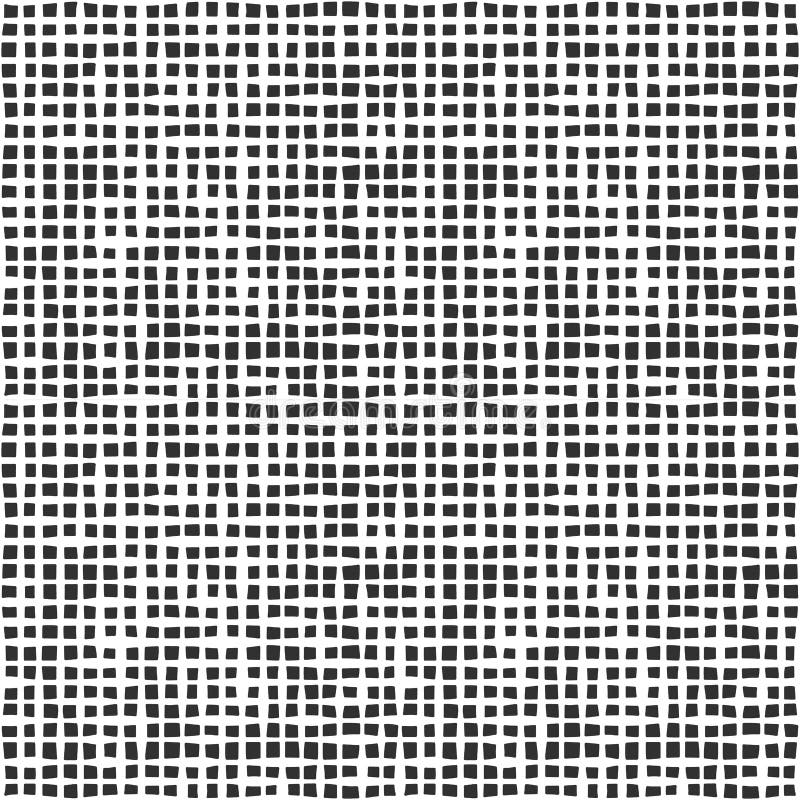 Fabric Seamless Pattern with Textile Mesh Texture, Black on White ...