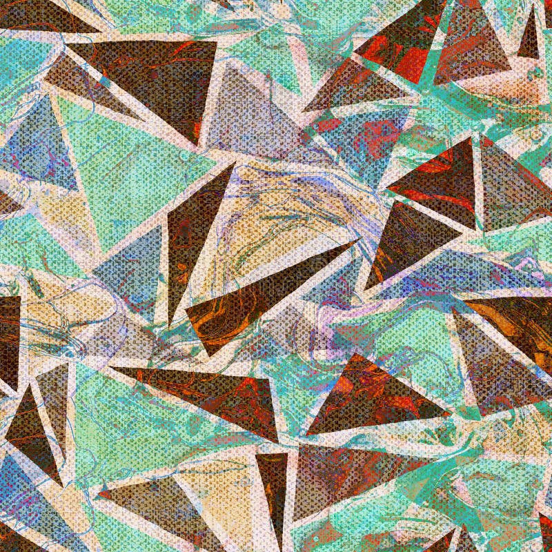 Multiple Colours Geometric Shapes Pattern Stock Illustration ...