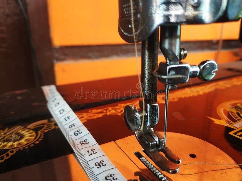 Fabric Sewing Machine and Meter Stock Photo - Image of kinds, material ...