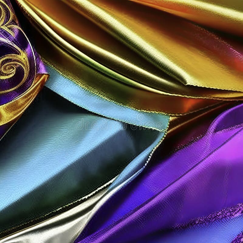 Fabric Silk Texture, Multi-colored Satin, Shiny Satin Fabric ...